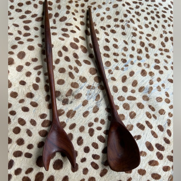 Dansk | Kitchen | Mid Century Modern Teak Set Of Serving Spoons Tools ...